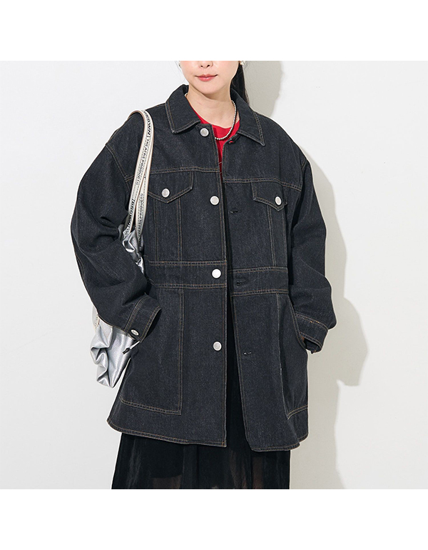 FREAKS STORE BIG DENIM JACKET BLACK